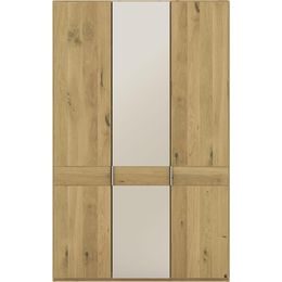 Kleiderschrank Musterring, B:150cm H:236cm, braun, Schlafzimmer, Schr&auml;nke, "Savona, Kleiderschrank, Schrank, Garderobe, teilmassiv Eiche", T&uuml;ren in