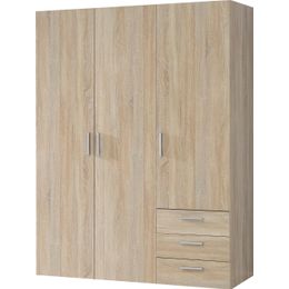 Kleiderschrank FORTE, B:139,4cm H:185cm T:54,2cm, braun, FSC-zertifizierter Holzwerkstoff, Kinderzimmer, Schr&auml;nke