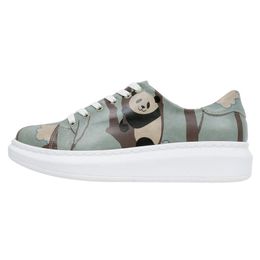 DOGO Damen Plateausneaker "Myra Low-Top Sneaker Spring In East Damen Sneaker, Myra Low-Top", Gr. 36, blau, Lederimitat, Schuhe, Handgefertigt