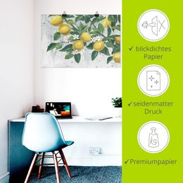 Wandbild Artland, B:100cm H:70cm, gelb, Papier, Wohnzimmer, Bilder, "Zesty Lemons", als Alubild, Leinwandbild, Poster, Wandaufkleber in verschied.