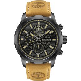 Timberland Damen Chronograph "HAMPTON HARBOUR", braun, Armbanduhren, Quarzuhr, Armbanduhr, Herrenuhr, Lederarmband, Stoppfunktion, Datum