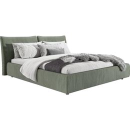 Polsterbett Home Affaire, B:192cm H:100cm L:250cm, gr&uuml;n, 95% Polyester / 5% Nylon, Betten, "Priora in 4 Breiten bis 200cm", auch in NaturLEDER, Cord,