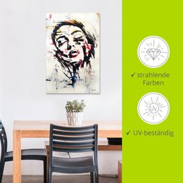 Wandbild Artland, B:80cm H:120cmfarbe bild(er): schwarz, Alu Dibond, Wohnzimmer, Bilder, "Eine tr&auml;umende Frau", als Alubild, Leinwandbild, Poster,