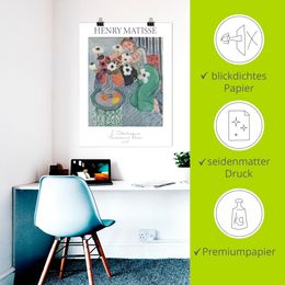 Wandbild Artland, B:90cm H:120cm, bunt, Papier, Wohnzimmer, Bilder, "L'Odalisque, Harmonie blue. 1937", als Alubild, Leinwandbild, Poster,