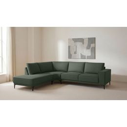 Ecksofa OTTO HOME, B:287cm H:85cm T:239cm, gr&uuml;n, 100% Polyester, Wohnzimmer, Sofas, "Casina", mit abgerundeter Ottomane, in einem weichen