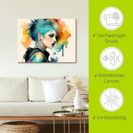 Wandbild Artland, B:80cm H:60cmfarbe bild(er): farbig, Leinwand, Wohnzimmer, Bilder, "Weiblicher Punk III", als Alubild, Leinwandbild, Poster,