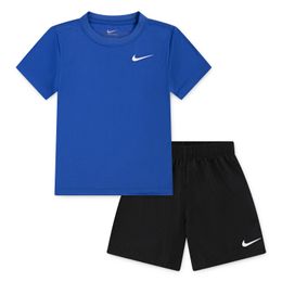 Nike Sportswear Jungen T-Shirt & Shorts "NKB B NK DF WOVEN SHORT SET", schwarz, Gr. 98, Obermaterial: 100% Polyester, KOB Set-Artikel, f&uuml;r Kinder