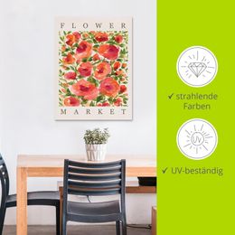 Wandbild Artland, B:60cm H:80cm, bunt, Alu Dibond, Wohnzimmer, Bilder, "Coral Blooms", als Alubild, Leinwandbild, Poster, Wandaufkleber in verschied.