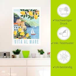 Wandbild Artland, B:90cm H:120cmfarbe bild(er): farbig, Vinyl, Wohnzimmer, Bilder, "Mediterranean View II", als Alubild, Leinwandbild, Poster,