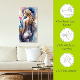 Wandbild Artland, B:50cm H:100cmfarbe bild(er): farbig, Leinwand, Wohnzimmer, Bilder, "Frau in Farben I", als Alubild, Leinwandbild, Poster,
