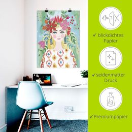 Wandbild Artland, B:90cm H:120cmfarbe bild(er): farbig, Papier, Wohnzimmer, Bilder, "Boho Girl II", als Alubild, Leinwandbild, Poster, Wandaufkleber