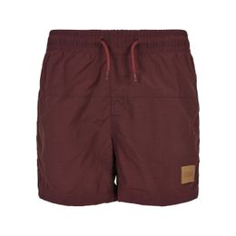 Urban Classics Jungen Badeshorts "Urban Classics Herren Boys Block Swim Shorts"cherry, Gr. 158, 100% Polyamid, Badehosen