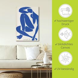 Wandbild Artland, B:40cm H:60cm, blau, Leinwand, Wohnzimmer, Bilder, "Verve IX, No. 35/36. 1958", als Alubild, Leinwandbild, Poster, Wandaufkleber in