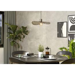 Eglo H&auml;ngeleuchte "SWABY Pendellampe - Stahl - E27 - 1X60W - IP20", 1, &Oslash; 40cm H: 110cm, 1 Stk., braun, Wohnzimmer, Leuchten, H&auml;ngelampe, Deckenlampe,