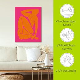 Wandbild Artland, B:90cm H:120cmfarbe bild(er): orange, Leinwand, Wohnzimmer, Bilder, "Nu bleu III. 1952", als Alubild, Leinwandbild, Poster,