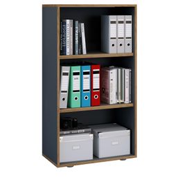 B&uuml;cherregal Vcm, B:60cm T:33cm, schwarz, Wohnzimmer, Regale, "Holz B&uuml;ro Regal B&uuml;cher Ordner Aktenregal Salia 3f"