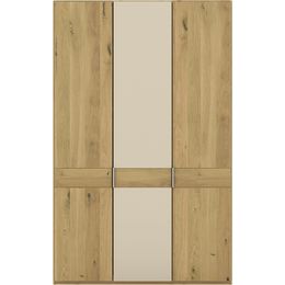 Kleiderschrank Musterring, B:150cm H:236cm, beige, Schlafzimmer, Schr&auml;nke, "Savona, Kleiderschrank, Schrank, Garderobe, teilmassiv Eiche", T&uuml;ren in