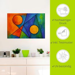Wandbild Artland, B:90cm H:60cm, bunt, Vinyl, Wohnzimmer, Bilder, "Farbkomposition im Gleichgewicht", als Alubild, Leinwandbild, Poster,