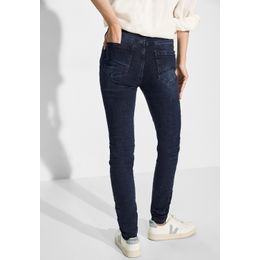 Cecil Damen Slim-fit-Jeans, blau, Gr. 36, unifarben, Jeans, 79% Baumwolle, 19% Polyester, 2% Elasthan, Jeans, High Waist