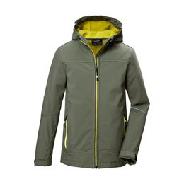 Killtec Jungen Softshelljacke "KOW 366 BYS SFTSHLL JCKT", gr&uuml;n, Gr. 116, Oberstoff: Oberseite: 100% Polyester, R&uuml;ckseite: 100% Polyester, Futter: