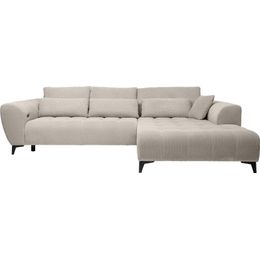Ecksofa WERK2 "Garay, XXL-Liegefl&auml;che: elektrisch ausziehbar auf ca. 228&times;126 cm", beige, B:287cm H:64cm T:220cm, 100% Polyester, Sofas, Ecksofa, Luxus in &Uuml;bergr&ouml;&szlig;e: XXL-Liegefl&auml;che, Komfort-Ottomane & stilvolle F&uuml;&szlig;e, Topseller