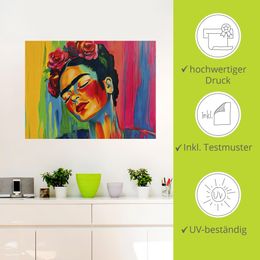 Wandbild Artland, B:80cm H:60cm, bunt, Vinyl, Wohnzimmer, Bilder, "Garden of Reflection, Buntes M&auml;dchen", als Alubild, Leinwandbild, Poster,