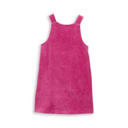 Tom Tailor M&auml;dchen Jerseykleidsmooth magenta, Gr. 128, unifarben, Samt, Obermaterial: 80% Baumwolle, 20% Polyester, Kleider, mit Herz-Taschen und auf