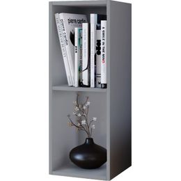 Standregal Vcm, B:34cm T:30cm, grau, Wohnzimmer, Regale, "Holz Stand Regal Aufbewahrung Deko B&uuml;cher Mendas 2"