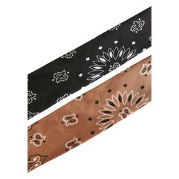 Urban Classics Damen Loop "Urban Classics Unisex Satin Bandana 2-Pack", braun, Polyester, Modet&uuml;cher