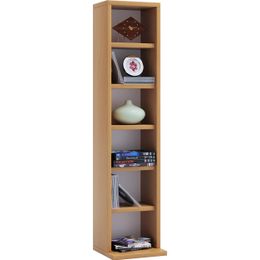 Standregal Vcm, B:21cm T:20cm, braun, Wohnzimmer, Regale, "Holz CD DVD Stand Aufbewahrung Deko Regal Elementa"