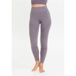 ENDURANCE ATHLECIA ATHLECIA Damen Funktionstights "NAGAR", lila, Gr. S, unifarben, 83% Nylon, 16% Elasthan, 1% Polyester, Hosen, mit angesagtem High-Waist-Bund