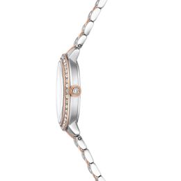 Swarovski Damen Quarzuhr "MATRIX 3-LINK", rosa, Armbanduhren, Armbanduhr, Damenuhr, Swiss Made, Edelstahlarmband, analog