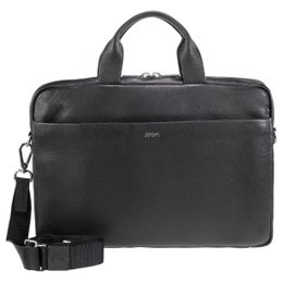 JOOP! JOOP Herren Messenger Bag "cardona pandion briefbag shz 2", schwarz, Leder, gepflegt, unifarben, Taschen, Umh&auml;ngetasche Schultertasche Henkeltasche