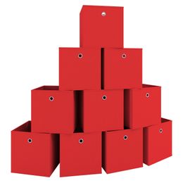 Vcm Faltbox "10er Set Faltbox Klappbox Aufbewahrungsbox Boxas", B:27cm T:27cm, rot, Aufbewahrungsboxen