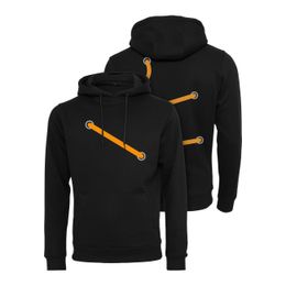 MisterTee Herren Kapuzensweatshirt "MisterTee Herren Laces Hoody"schwarz, Gr. S, bedruckt, 100% Baumwolle, Sweatshirts