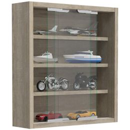 Wandregal Vcm, B:37cm T:10cm, braun, Wohnzimmer, Regale, "H&auml;ngevitrine Wandvitrine Sammel Deko Agisa S"