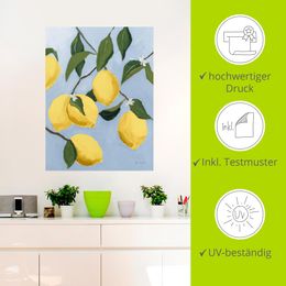 Wandbild Artland, B:60cm H:80cm, gelb, Vinyl, Wohnzimmer, Bilder, "Lemon Tree Light", als Alubild, Leinwandbild, Poster, Wandaufkleber in verschied.