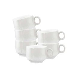 Seltmann Weiden Espressotasse "Espressotassen mit Henkel Sento Home 80 ml 6er Set", 6 tlg., wei&szlig;, Trinkgef&auml;&szlig;e
