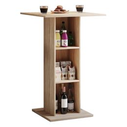 Bartisch Vcm, B:70cm T:70cm, braun, Tische, "Holz Bartisch Tresen Stehtisch Bistrotisch Standos"