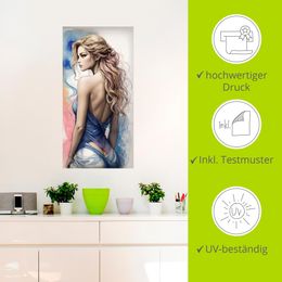 Wandbild Artland, B:50cm H:100cm, bunt, Vinyl, Wohnzimmer, Bilder, "Die Sch&ouml;nheit einer Frau V", als Alubild, Leinwandbild, Poster, Wandaufkleber in