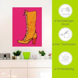 Wandbild Artland, B:90cm H:120cmfarbe bild(er): pink, Vinyl, Wohnzimmer, Bilder, "Stiefel", als Alubild, Leinwandbild, Poster, Wandaufkleber in
