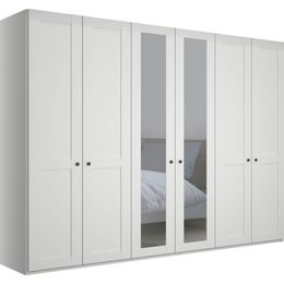 Kleiderschrank Wiemann, B:295,2cm H:216cm T:58cm, wei&szlig;, Glas, Holzwerkstoff, Schlafzimmer, Schr&auml;nke, "G&ouml;teborg, mit 95 &Ouml;ffnungswinkel, Made in