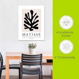 Wandbild Artland, B:90cm H:120cmfarbe bild(er): schwarz, Alu Dibond, Wohnzimmer, Bilder, "Matisse Komposition - cut-out schwarz", als Alubild,
