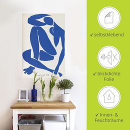 Wandbild Artland, B:80cm H:120cm, blau, Vinyl, Wohnzimmer, Bilder, "Verve IX, No. 35/36. 1958", als Alubild, Leinwandbild, Poster, Wandaufkleber in