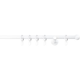 Gardinenstange mydeco, L:400cm, wei&szlig;, Wohnzimmer, Gardinenstangen, "20mm Ball Wandtr&auml;ger 12 cm"