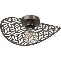 Eglo LED Deckenleuchte "SWABY Deckenlampe - Stahl - E27 - 1X60W - IP20", 1, &Oslash; 40cm H: 12,5cm, 1 Stk.bronze, Wohnzimmer, Leuchten, Wohzimmerlampe,