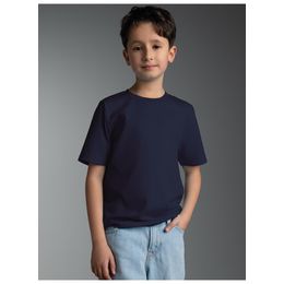 TRIGEMA Jungen T-Shirt "TRIGEMA T-Shirt aus 100% Baumwolle", blau, Basic, Gr. 92, 100% Baumwolle, Shirts