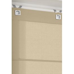 Raffrollo Kutti, B:60cm H:140cm, beige, Raffrollos, "Duck in 6 Farben", modernes &Ouml;sen-Design, 100% Baumwolle, blickdicht