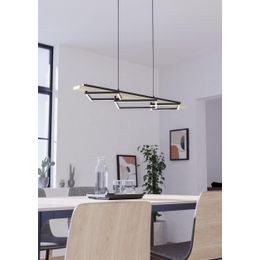 Eglo H&auml;ngeleuchte "BOYAL Pendellampe - Stahl, Holz - LED;LED - 2X13W;1X16W - IP20", 3, H: 110cm, 1 Stk., schwarz, Wohnzimmer, Leuchten, H&auml;ngelampe,