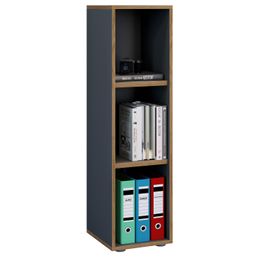 B&uuml;cherregal Vcm, B:30cm T:33cm, schwarz, Wohnzimmer, Regale, "Holz B&uuml;ro Regal B&uuml;cher Ordner Aktenregal Salia 3f"